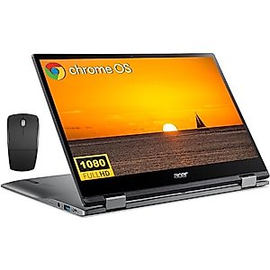 acer Chromebook Spin 513 2-in-1 Convertible Laptop, 8-Core Qualcomm Snapdragon 7c, 13.3" FHD IPS Touchscreen Display, 4GB RAM, 64GB eMMC, Student & Business, WiFi, Backlit KB, Chrome OS