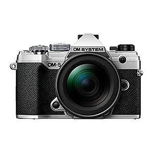OM System OM-5 Silver Micro Four Thirds System Camera M.Zuiko Digital ED 12-45mm F4.0 PRO kit Outdoor Camera Weather Sealed Design 5-Axis Image Stabilization 50MP Handheld High Res Shot