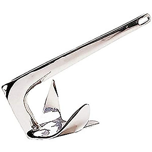 ISURE MARINE 4.4lb(2kg) Stainless Steel Bruce Style Claw Force Boat Anchor Heavy Duty Marine Grade Polished