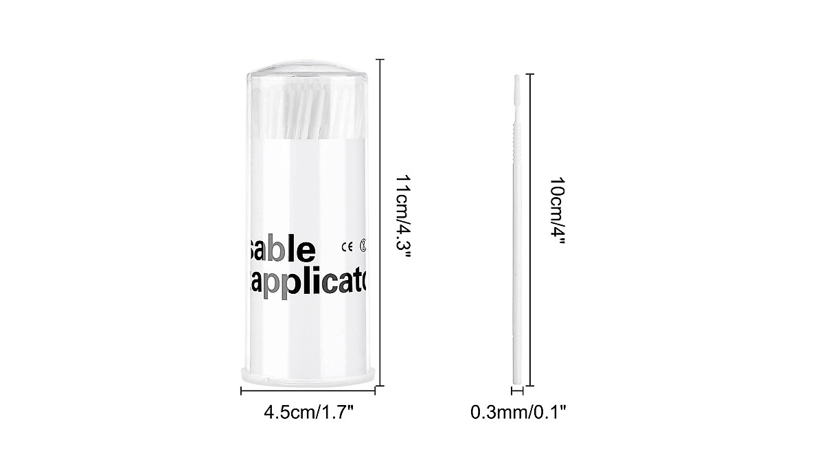 Dming 200pc Disposable Micro Brush Applicators - Eyelash & Makeup