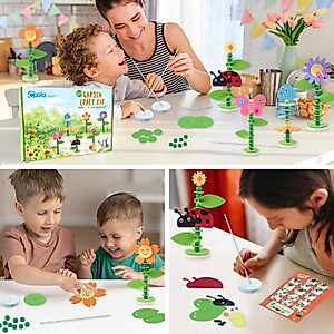 Coola Spring Craft Kit for Kids - Art and Craft DIY Early Educational Toys Suitable for Girls & Boys Pack 6 Include 2Flowers Snail Birdie Butterfly Ladybug Best Gift for Kids Age 3,4,5,6,7,8,9
