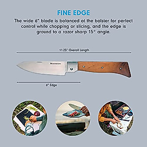 Messermeister Adventure Chef Folding 6” Chef’s Knife - German Steel & Carbonized Maple Handle - Rust Resistant & Easy to Maintain