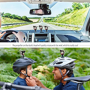 Collyon Car Dashboard Ornament Cute Rubber Duck，Office Car Cab Ornaments,Cool Spectacled Duck