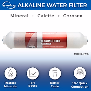 iSpring F10KU 1-Year Replacement Supply Filter Cartridge Pack Set for 7-Stage Alkaline Mineral UV Reverse Osmosis RO Systems, 10 Piece, White