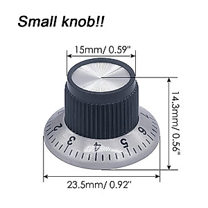 mxuteuk 4pcs Potentiometer Control Knob Volume Audio Electric Guitar Bass Pedal Knobs Screw Type 24 x 14.5mm (d*h) KNOB-C-1