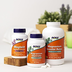 NOW Foods Supplements, Magnesium Glycinate 100 mg, Highly Absorbable Form, 180 Tablets