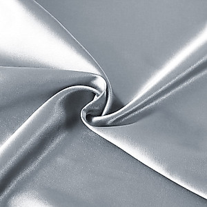 Satin Pack and Play Sheet Fitted, 2 Pack Portable Playard | Mini Crib Sheets, Ultra Soft Satin Microfiber Graco Pack N Play Sheets, Grey & Navy, Preshrunk