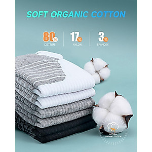 TANSTC Socks for Women & Men 6 Pairs, No-Show Running Socks, Ankle Socks Athletic Cushioned Breathable Low Cut Tab With Arch Support