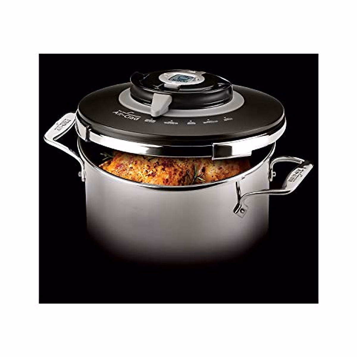 All-Clad PC8 Precision Stainless Steel Pressure Cooker Cookware, 8.4-Quart, Silver