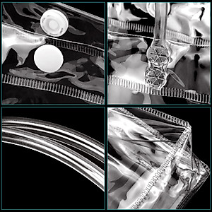 CZWESTC 16 Pcs Clear PVC Gift Bags with Handles, Small Transparent Gift Wrap Bags, Clear Tote Bag, Reusable Shopping Bags with Handle for Merchandise, Retail, Small Business (5.9 x 5.1 Inch)