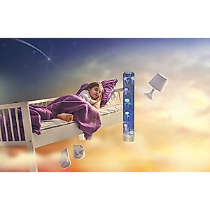 Lightahead LED Jellyfish Aqua Mood Lamp with 5 Color Changing Light Effects .The Ultimate Extra Large Sensory Synthetic Jelly Fish Tank Aquarium Mood Lamp. Ideal Gift (Extra Large)