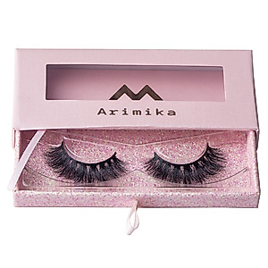 Arimika Fluffy Long Thick Dramatic Look 3D Mink False Eyelashes, Handmade Reusable Lashes for Makeup D008
