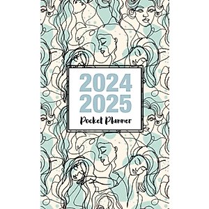 Small Planner 2024-2025: Daily Time Management Book With Artline WomenCover Design | 24 Months Organizer | Size 4x6.5in