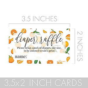 DISTINCTIVS Little Cutie Baby Shower Diaper Raffle - Invitation Inserts - 50 Cards