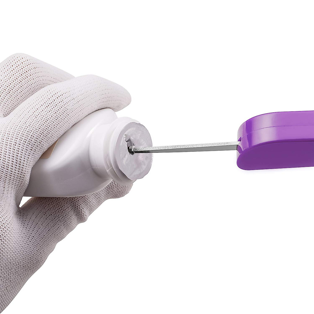 Right Hand Pill Counting Tray with Spatula (Purple)