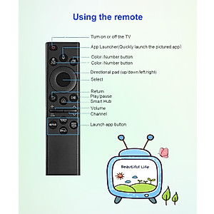 JISOWA Replacement Voice Remote Control Universal for Samsung Smart TV 4k 8K Ultra HD Neo QLED OLED Frame Crystal UHD Series Q60B Q70B Q80B QN85B QN90B QN95B QN800B QN900B S95B 2021-2022-2023 Models