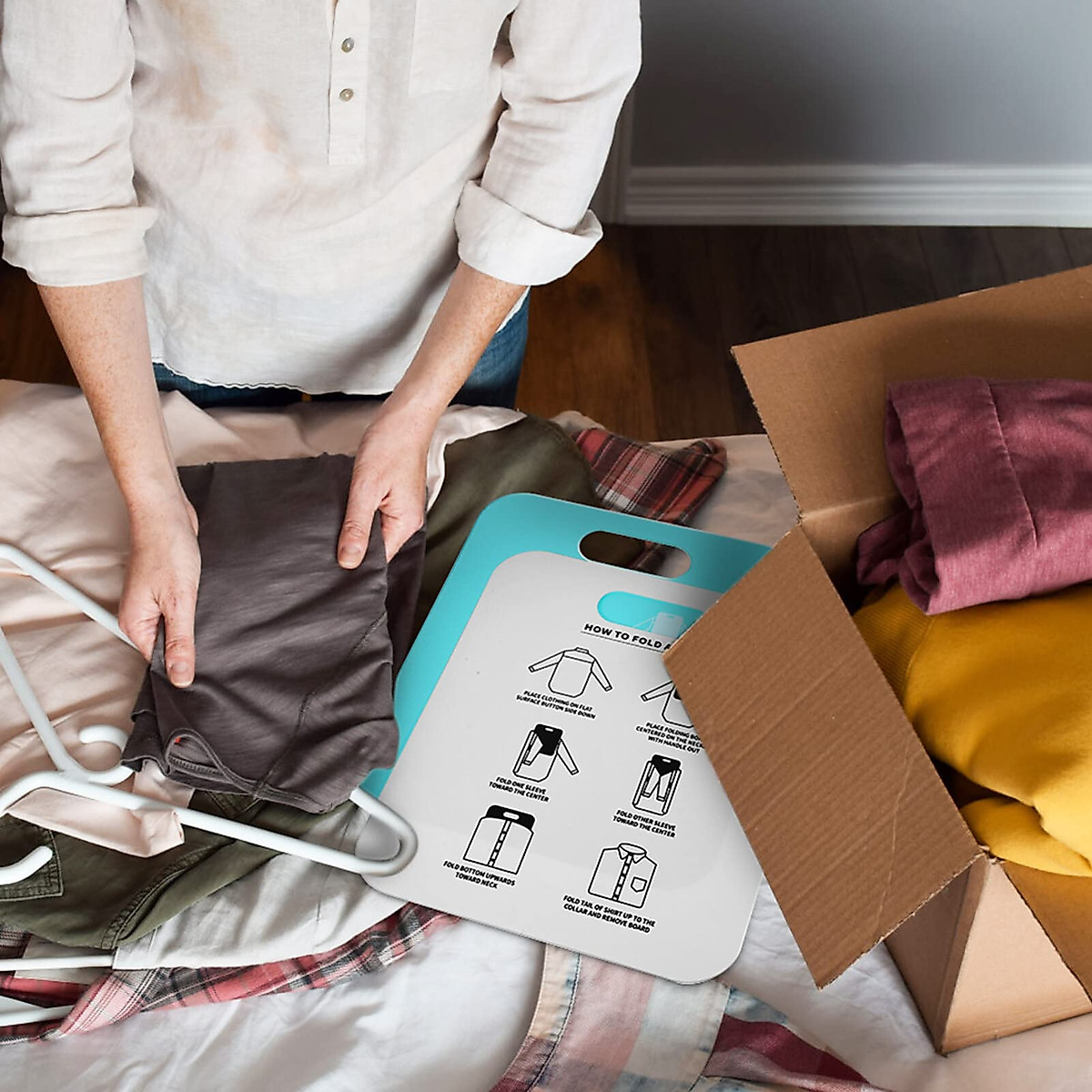 T Shirt Folder Board 2pcs Shirt Folding Board Sturdiness Clothes Folder T Shirt Folder Clothes Folding Board Plastic Laundry Folder Home Storage Tool for Adults Wrinkle