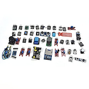 Shanrya 45 in 1 Sensor Assortment Set, Mainstream Lightweight Sensors Kit Resin Portable Multi-Functional for Beginners for Electronics Learning