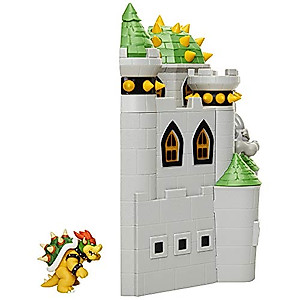 Super Mario Nintendo Deluxe Bowser's Castle Playset with 2.5" Exclusive Articulated Bowser Action Figure, Interactive Play Set with Authentic in-Game Sounds