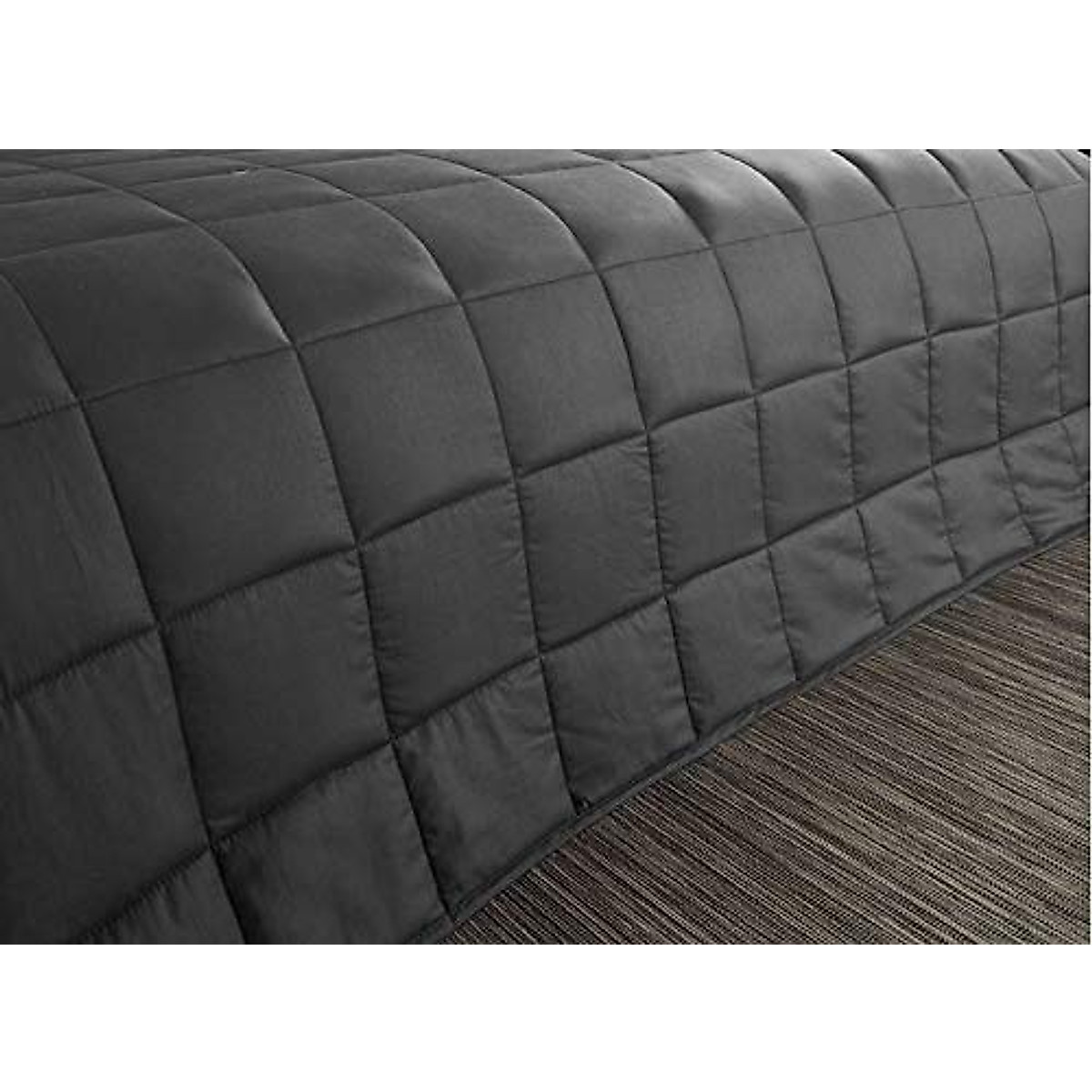 Well Being Soft Quilted Microfiber Weighted Blanket, 60"x80", 20 Lbs, Grey