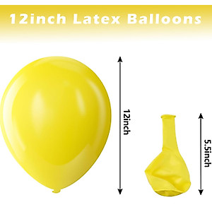 Green and Yellow Balloons, 12 Inch Matt Green Yellow White Yellow Green Confetti Balloons Latex Balloons Helium for Birthday Party Graduation Class of 2024 Tractor Party Decorations