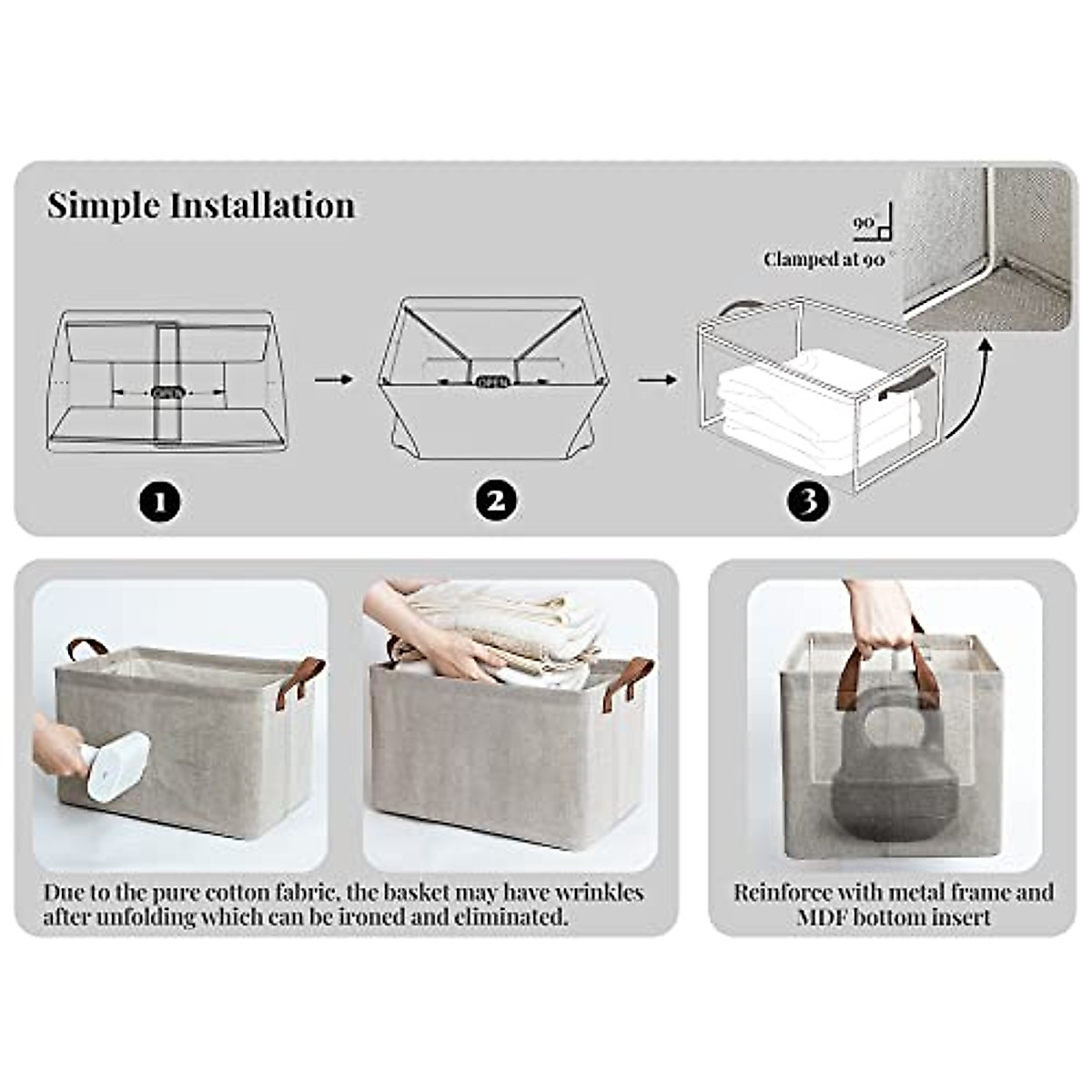 StorageWorks 2-Pack Storage Baskets for Shelves + 3-Pack Closet Baskets
