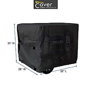 Universal Generator Cover fit for Most Generators 5500-15000 Watt - 28x38x30 inch(Black)