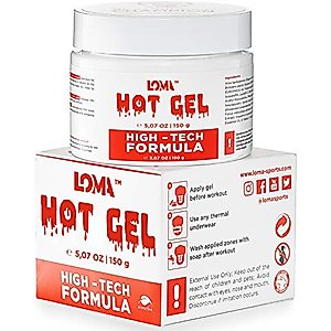 LOMA Hot Gel - Hot Cream - Premium Workout Enhancer for Women and Men with Aloe Vera Extract - Heating Cream (Original)