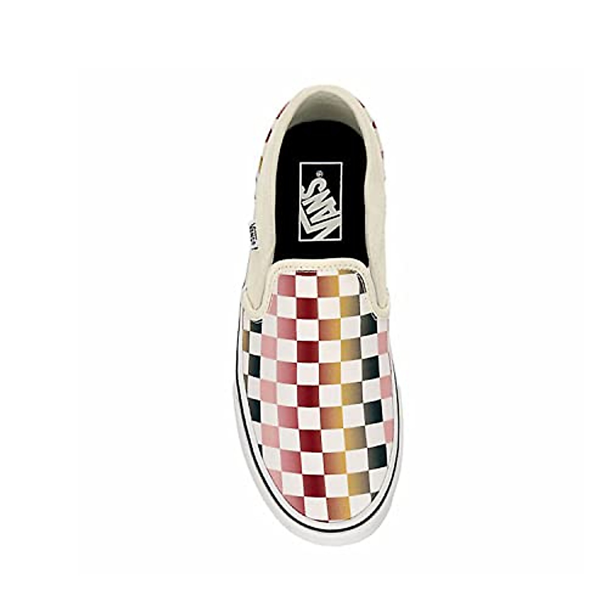 Vans Unisex Asher Canvas Low Platform Slip On Sneaker - Multicolored Checkered 8