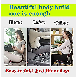 Orthopedic Seat Cushion and Lumbar Support Pillow for Office Chair Memory Foam Car Seat Cushion with Washable Cover Ergonomic Desk Chair Cushion,Gray