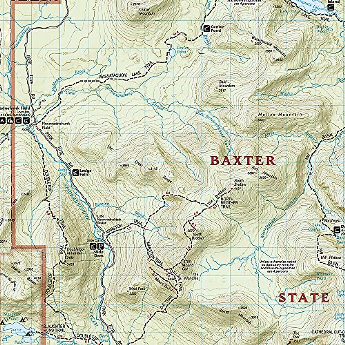 Baxter State Park Map [Mount Katahdin, Katahdin Iron Works] (National Geographic Trails Illustrated Map, 754)