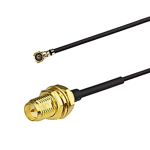 Bingfu Dual Band WiFi 2.4GHz 5GHz 5.8GHz 8dBi RP-SMA Male Antenna & 20cm 8 inch U.FL IPX IPEX MHF4 to RP-SMA Female Extension Cable 2-Pack for M.2 NGFF Intel Wireless Network Card WiFi Adapter Laptop