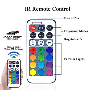 Creatrek Submersible LED Lights, Waterproof Pool Lights Outdoor, Battery Operated Pool Lights for Hot Tub Party Pumpkins 4 PCS