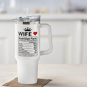 Gifts for Wife - Wife Gifts, Gifts for Her - Wedding Anniversary for Wife, Wife Birthday Gift Ideas, Christmas Gifts for Wife, Christmas Gifts for Her - I Love You Gifts for Her - 40 Oz Tumbler