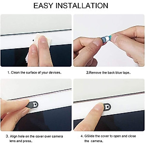 Camera Cover 6 PCS， Webcam Cover Slide，Ultra-Thin Webcam Cover Slide for Laptop, MacBook, PC, Cell Phone and More Accessories，Protect Your Privacy and Security