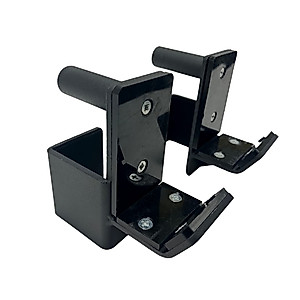 HULKFIT Pro Series 2.35” x 2.35” Power Cage Squat Rack J Hooks J Cups with Nylon Resin Pad Barbell Storage Attachment Accessories - Pair
