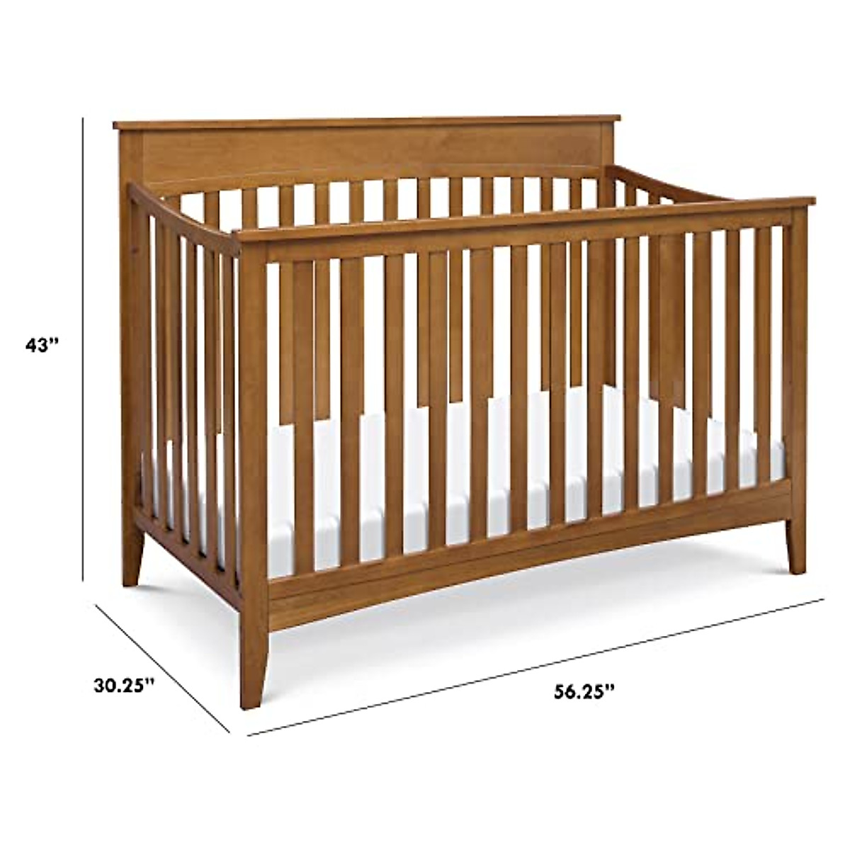 DaVinci Grove 4-in-1 Convertible Crib in Chestnut, Greenguard Gold Certified