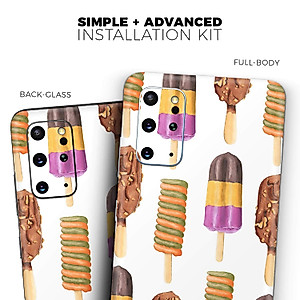 DesignSkinz Yummy Galore Ice Cream Treats Protective Vinyl Decal Wrap Skin Cover Compatible with The Samsung Galaxy S20 (Screen Trim & Back Glass Skin)