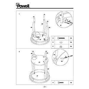 Powell Furniture Powell Hazelnut Round Shelf Table,, 18"L x 18"W x 24"H