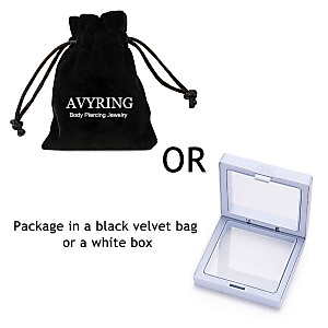 AVYRING 16G 8mm Daith Rook Earrings Stainless Steel with Crystal Ball Cartilage Helix Piercing Rings Septum Rings Eyebrow Jewelry Silver