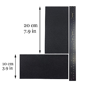 Vowcarol Leather Repair Kits for Couches and Cars, Leather Repair Patches Super-Thin Vinyl Repair kit 2 PCS Black