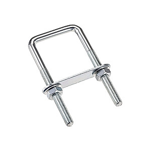uxcell Square U-Bolts 1-5/8"(40mm) Inner Width Carbon Steel M8 with Nuts, Frame Plate, Round Washers