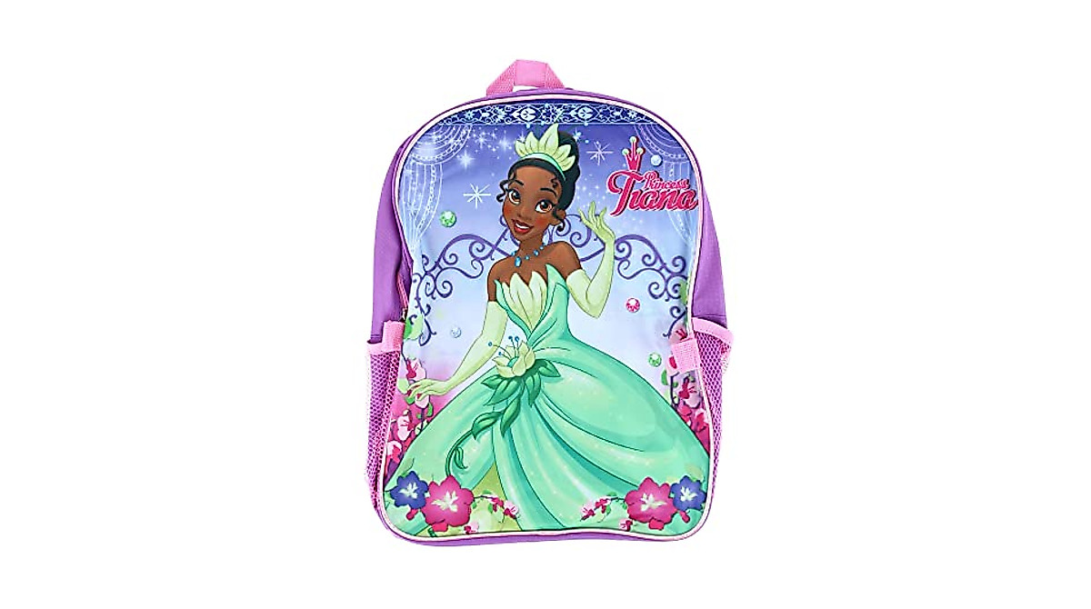 Princess Tiana 16" Backpack with Detachable Lunch Box for Kids