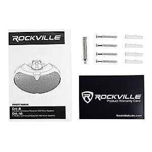 Rockville D4-8 White Dual 4" 8 Ohm Wall Mount Swivel Outdoor Home Patio Speaker