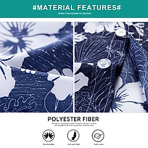 Sumolux Mens Hawaiian Floral Shirts Button Down Tropical Holiday Beach Shirts