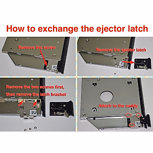 DY-tech 2nd Hard Drive HD SSD Caddy Frame Tray for DELL Latitude E5440 E5540 E6440 E6540 Swap GU90N