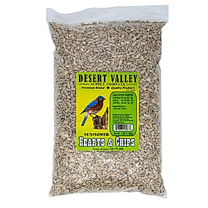 Desert Valley Sunflower Hearts and Chips Seed, All Natural, Non-GMO Premium Wild Bird and Wildlife Food (3 Pounds)