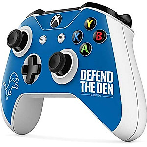 Skinit Decal Gaming Skin Compatible with Xbox One S Controller - Officially Licensed NFL Detroit Lions Team Motto Design