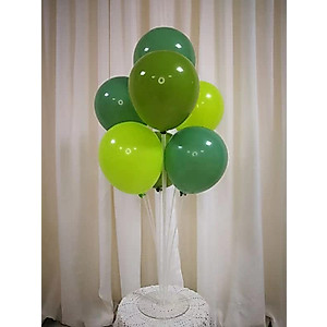 100pcs Dark Green, light green, fruit green Balloons,12 Inches Latex Baby Shower Birthday Jungle Theme Party Decorations