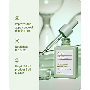 Divi Hair Scalp Serum for Women and Men - Revitalize and Balance Your Scalp - Improves Appearance of Thinning Hair, Nourishes the Scalp and Helps Remove Product and Oil Buildup, 100ml